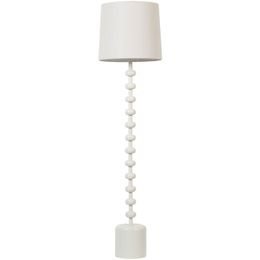 Beliani Stehlampe Weiß aus Metall u. Leinen 160 cm modernes Design für Wohnzimmer Schlafzimmer Flur - Weiß