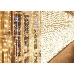 600 LEDs Vorhanglichter 6m 3m Lichterkette 8 Arbeitsmodi Vorhanglicht für Indoor Outdoor Schlafzimmer Dekoration Hochzeit Weihnachtsfeier Halloween