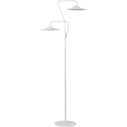 Beliani Stehlampe led Metall weiß 140 cm galetti - Weiß