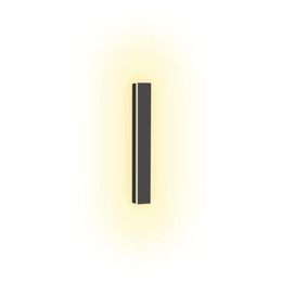 HENGDA - led Wandleuchte Esszimmer Ultraslim Außen Wandlampe Innen Beleuchtung Flurlampe 40cm 10.5W Warmweiß - Schwarz