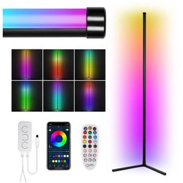 7W led Stehleuchte led bunt Dimmbar rgb Stehlampe Eckleuchte Lichtsäule Farbig - HENGDA