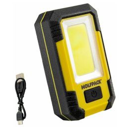 WOLFPAK Wolfpack - Wiederaufladbare LED-Taschenlampe mit Magnet und Haken 500 Lumen Wiederaufladbar/Powerbank