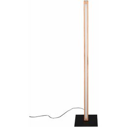 etc-shop Stehlampe Holz dimmbar Stehlampe mit Holz dimmbare Standleuchte, Touchfunktion, 1x led 20W 2300Lm warmweiß, LxBxH 22x22x115 cm