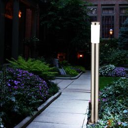 etc-shop Led 7 Watt Garten Steh Edelstahl Leuchte Stromverteiler Veranda Beleuchtung