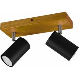 etc-shop Decken Lampe Wohn Ess Schlaf Zimmer Beleuchtung Spot Lampe Holz Strahler verstellbar