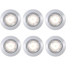 etc-shop Einbaustrahler Deckenspot Deckenleuchte Lampe Einbauleuchte, Wohnzimmer Metall weiß, 1x led 3W 200Lm 2700K, DxH 9x8,7 cm, 6er Set