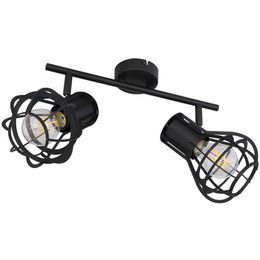 etc-shop Decken Lampe Wohn Zimmer Spot Balken Licht-Schiene Käfig Leuchte schwenkbar