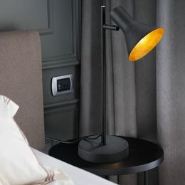 etc-shop Vintage Tisch Lampe gold beweglich Wohn Zimmer Lese Beleuchtung im Set inkl. led Leuchtmittel