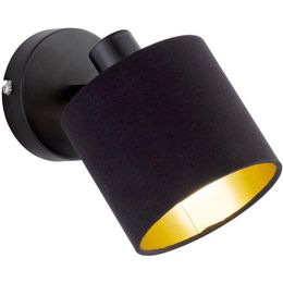 etc-shop Wand Leuchte dimmbar schwarz gold Fernbedienung Lampe Spot beweglich im Set inkl. rgb led Leuchtmittel