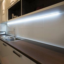 etc-shop Unterbaulampe Unterbauleuchte Küchenlampe Küchenleuchte, Strahlwasserfest IP65, weiß opal, led 36W 3400Lm neutralweiß, LxBxH 123x6,7x2,2cm