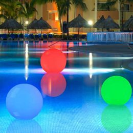 etc-shop Schwimmkugel Außenleuchte Gartenlampe Kugelleuchte Poolleuchte, wetterfest , rot blau grün, d 15cm, 3er Set