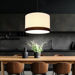 etc-shop Hängelampe weiss Metall Deckenlampe Wohnzimmer hängend Modern Hängeleuchte weiss Esstisch, schwarz, 1x E27, DxH 38x120 cm