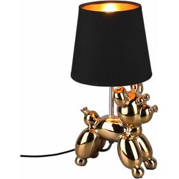 etc-shop - Schreib Nacht Tisch Lampe Keramik Hund fernbedienung Leuchte dimmbar im Set inkl. rgb led Leuchtmittel