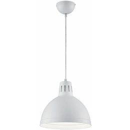 etc-shop Hängeleuchte Esszimmerlampe höhenverstellbar hängend rund 1 flammig Pendelleuchte weiß, Metall, 1x E27 Fassung, DxH 30x150 cm