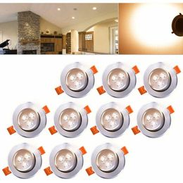 VINGO - led Einbauleuchte Wohnzimmer Decken Leuchte Lampe Spot Strahler (10pcs Warmweiß) [Energieklasse a++]
