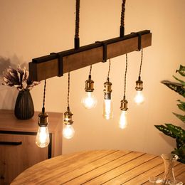 etc-shop Vintage Pendel Hänge Lampe Wohn Zimmer Dielen Holz Balken Decken Leuchte rost