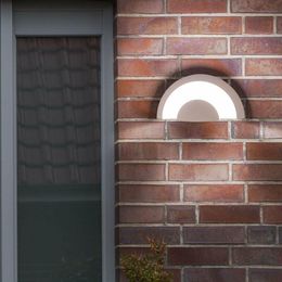 etc-shop - Wandleuchte Außenlampe Außenleuchte Wandlampe Terrassenleuchte Balkon, IP44, Glas satiniert weiß Stahl, 1x G9, LxHxT 28x14x10,5 cm