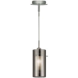 etc-shop Design Decken Pendel Lampe Glas rauch Ess Zimmer Beleuchtung Hänge Lampe im Set inkl. led Leuchtmittel