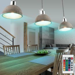 etc-shop - Hänge Lampe Fernbedienung Beton Beleuchtung Decken Leuchte dimmbar im Set inkl. rgb led Leuchtmittel
