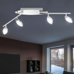 etc-shop - Deckenlampe led Küche Modern led Deckenleuchte 4 Flammig Deckenstrahler Wohnzimmer schwenkbar, dimmbar, 4x 5W 330Lm warmweiß, LxBxH