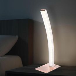 etc-shop Led Tischleuchte Bogenleuchte Nachttischlampe kupfer Leseleuchte Wohnzimmer, 1x 5W 360lm 3000K, LxH 15x 37 cm