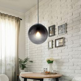 etc-shop Kugel Design Pendel Decken Lampe Wohn Schlaf Zimmer Beleuchtung Glas Hänge Leuchte rauch