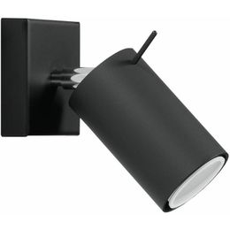 etc-shop Wandspot schwarz Wandleuchte Spot schwarze Wandlampe, Strahler verstellbar, 1x GU10, LxHxT 8 x 10 x 15 cm