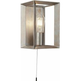 etc-shop - Industrie Design Wand Lampe Fernbedienung Dimmbar silber gold im Set inkl. rgb led Leuchtmittel