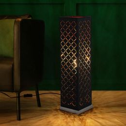 etc-shop Design Tisch Lampe Wohn Zimmer Beleuchtung Textil Lese Leuchte schwarz gold