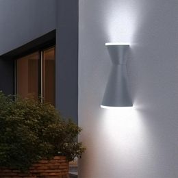 etc-shop - Wandleuchte Wandlampe Hauswandlampe Außenleuchte Terrasse, Up & Down IP44, Glas satiniert, 3x led 2,5W 180Lm 3000K, LxH 16x23,5 cm
