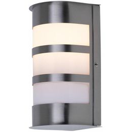 etc-shop 7 Watt led Außen Wand Lampe Metall Leuchte IP44 Fassaden Beleuchtung Outdoor Edelstahl