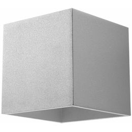 etc-shop - up Down Wandlampe Innen Up and Down Wandleuchten Wandleuchte Cube, Lichteffekt Aluminium grau, 1x G9, l 10 cm, Esszimmer