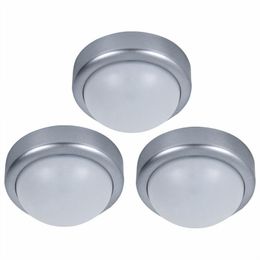 etc-shop - Deckenleuchte Flurlampe Küchenleuchte led Deckenlampe silber weiß, 3,12W 380lm 4000K, DxH 12x6 cm, 3er Set
