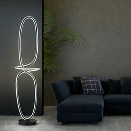 etc-shop Stehleuchte Wohnzimmer Modern Stehlampe dimmbar mit Fernbedienung Leselampe led dimmbar, cct Memoryfunktion, 51,5W 4700Lm, DxH 36x156 cm