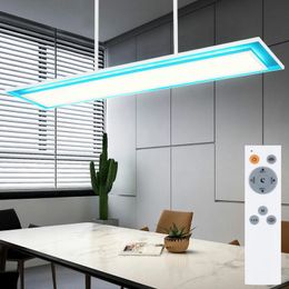 etc-shop Led Hängeleuchte Esszimmerlampe Wohnzimmerleuchte Tageslichtlampe, dimmbar rgb Farbwechsel Fernbedienung cct Memory/- Nachtlichtfunktion, 50W 5160lm