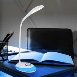 etc-shop Rgb led Schreib Nacht Tisch Leuchte verstellbar Touch Dimmer Farbwechsel Lese Lampe