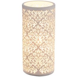 etc-shop Design Tisch Leuchte Beistell Wohn Zimmer Dekor Muster weiß Porzellan Lampe