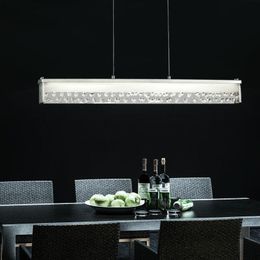 etc-shop - Pendelleuchte Kristalle Esszimmerlampe Modern Chrom Hängeleuchte Wohnzimmer, Höhenverstellbar , 1x led 20W 1800Lm warmweiß, l 78 cm