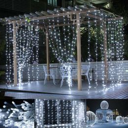 600 Led 6x 3m Vorhang Lichter, Vorhang Lichterkette 8 Modi Wasserdicht Frostschutz Fenster Dekoration, Weihnachten, Hochzeit, Geburtstag, Haus,