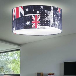 etc-shop - Union Jack Decken Lampe Wohn Zimmer Flaggen Leuchte Flur Beleuchtung im Set inkl. led Leuchtmittel