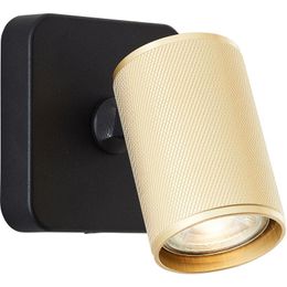 Brilliant - Lampe Marty led Wandspot sand schwarz/matt gold gold 1x GU10, 10 w, LED-Leuchtmittel inklusive und wechselbar - gold