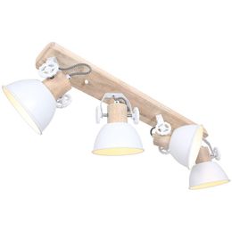 etc-shop Retro Decken Leuchte Holz Strahler verstellbar filament Wohn Zimmer Lampe im Set inkl. led Leuchtmittel