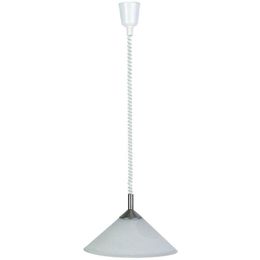 Eglo - brilliant Lampe Ariana Pendelleuchte 40cm Rollizug eisen/weiß-alabaster 1x A60, E27, 60W, geeignet für Normallampen (nicht enthalten)