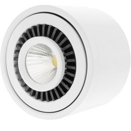 CableMarkt - COB-LED-Strahler verstellbaren und abnehmbaren 9 W 220 VAC 6000 K 85 mm in weißer Farbe