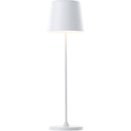 Brilliant - Lampe Kaami led Außentischleuchte 37cm weiß matt Metall/Holz weiß 2 w led integriert - weiß