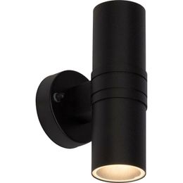 Brilliant - Lampe Hanni led Außenwandleuchte 2flg schwarz 2x LED-PAR51, GU10, 3W LED-Reflektorlampen inklusive, (250lm, 3000K) IP-Schutzart: 44