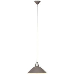 Brilliant Lampe Logo Pendelleuchte 35cm titan 1x A60, E27, 60W, geeignet für Normallampen (nicht enthalten) In der Höhe einstellbar / Kabel kürzbar - grau