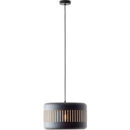 Lampe Tyas Pendelleuchte 1flg schwarz/gold Kunststoff schwarz 1x A60, E27, 60 w - schwarz - Brilliant