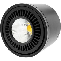 COB-LED-Strahler verstellbaren und abnehmbaren 9 w 220 vac 3000 k 85 mm in schwarzer Farbe - Cablemarkt