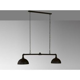 Fischer und Honsel Pendelleuchte leitung 2 flammig Industrial Schwarz Gold Design Rohr